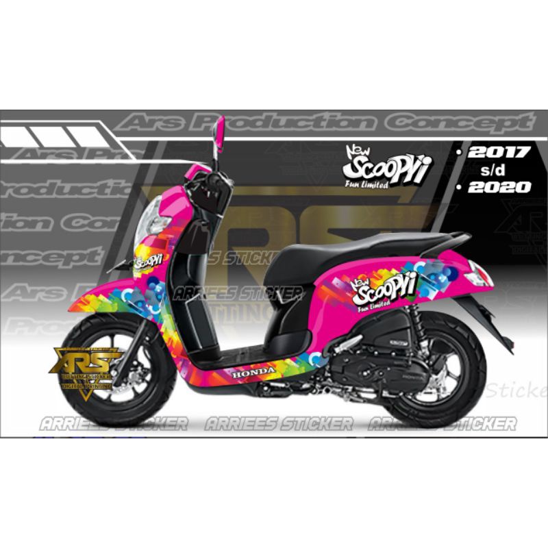 Jual Decal Sticker Scoopy fi 2017 - 2020 Full Body Custom stiker Dekal new scoopy Donat ...