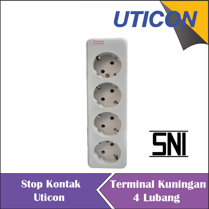 Jual STOP KONTAK UTICON 4 EMPAT LUBANG STOPKONTAK SK 4 LB SOCKET OB O ...