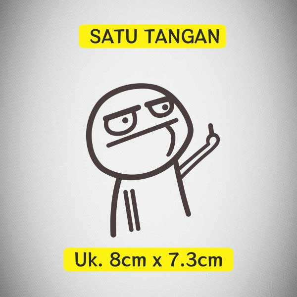 Jual Stiker Emoji Jari Tengah Sticker Middle Fingers Stiker Middle Finger Pucek Lucu