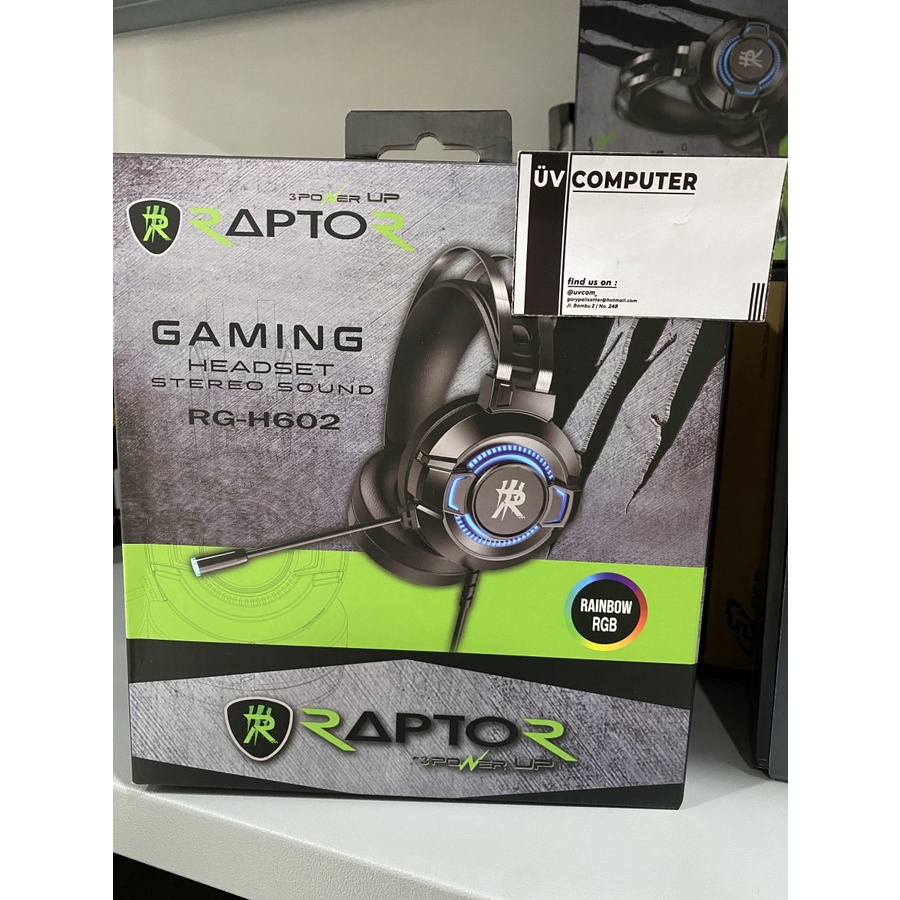 Jual Headset Gaming RGB PowerUp Raptor RG-H602 USB 3.5mm Jack Garansi ...