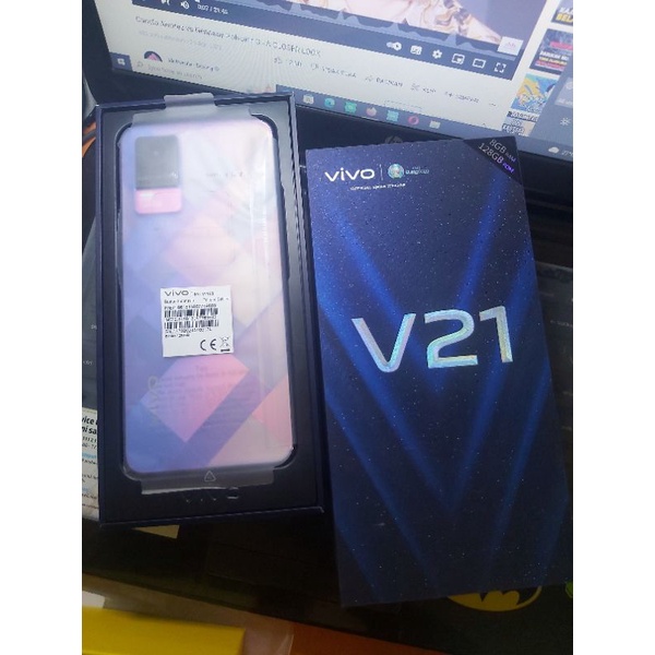 Jual Vivo V21 4G RAM 8GB/128GB SECOND FULLSET ORIGINAL ISTIMEWA | Shopee Indonesia