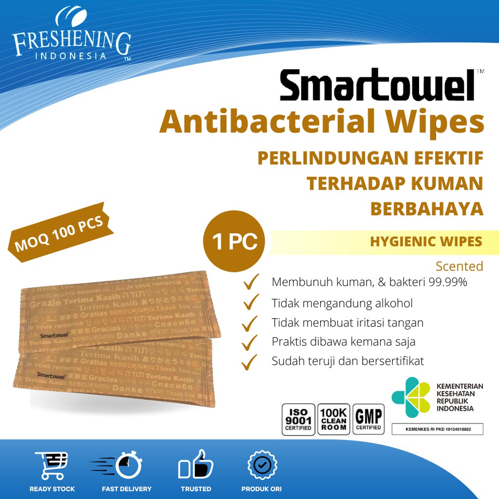 Jual Tissue Basah Restaurant isi 100pcs/ Tissue Basah Individual isi ...