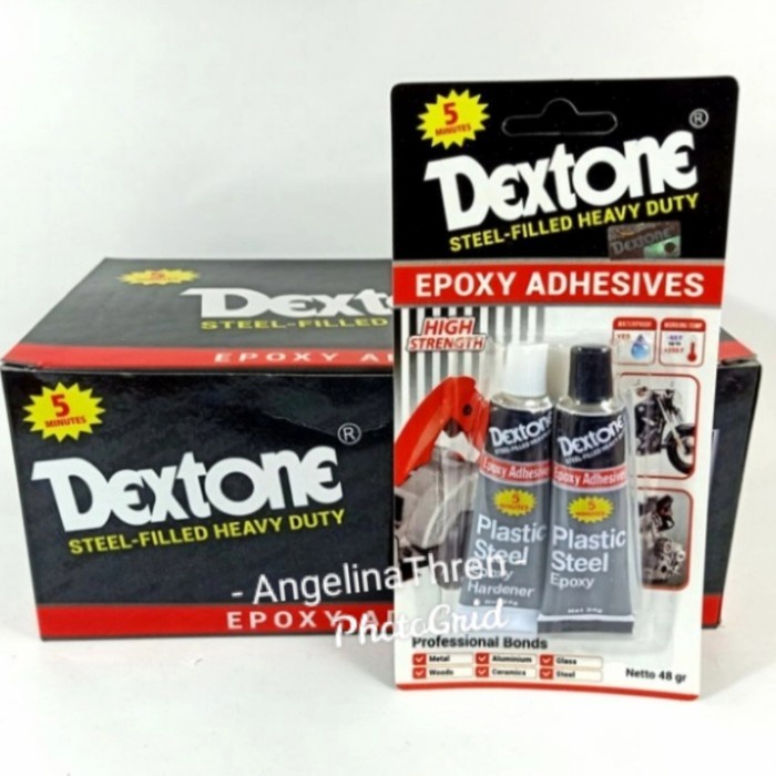 Jual Lem besi Dextone 2 Warna - Lem campur - Lem besi Hitam Putih ...