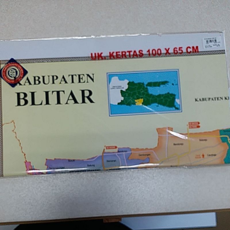 Jual Peta kabupaten Blitar uk 100x65cm lipat | Shopee Indonesia