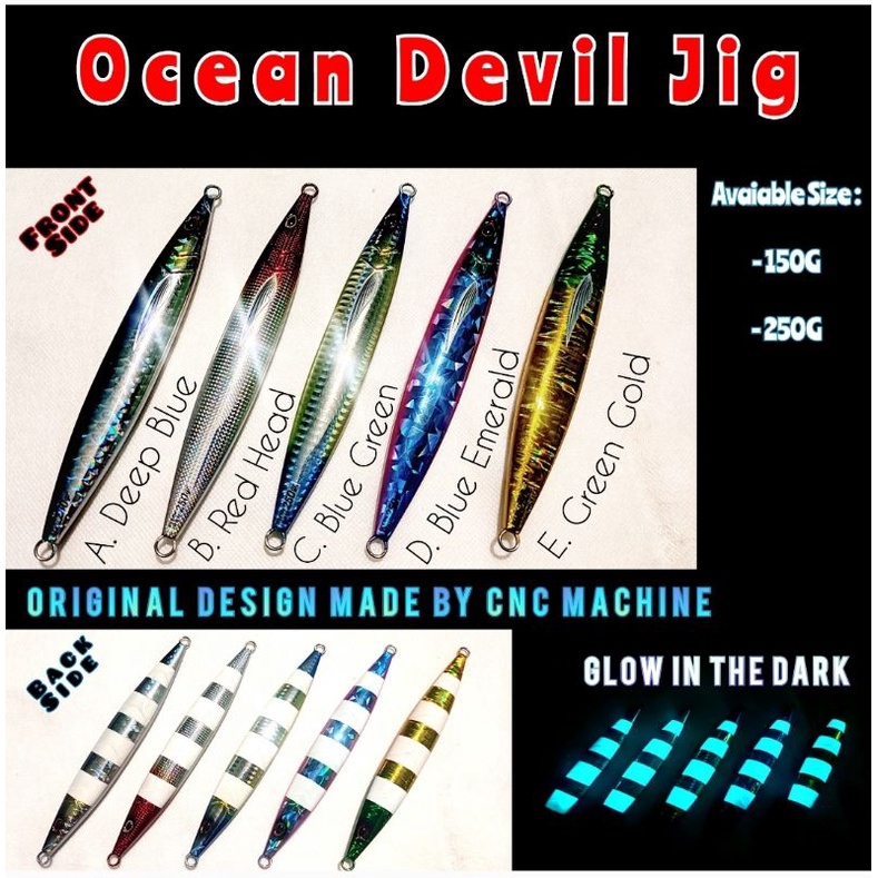 Jual Metal Jig Ocean Devil Original Design 150gr & 250gr | Shopee Indonesia