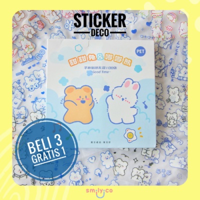 Jual [Beli 3 Gratis 1] Sticker Set Sticker deco Stiker Botol Stiker ...