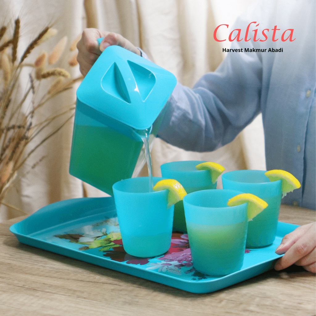 Jual Calista 1 Set Nampan Dengan Teko & Gelas - Topan Set | Shopee ...