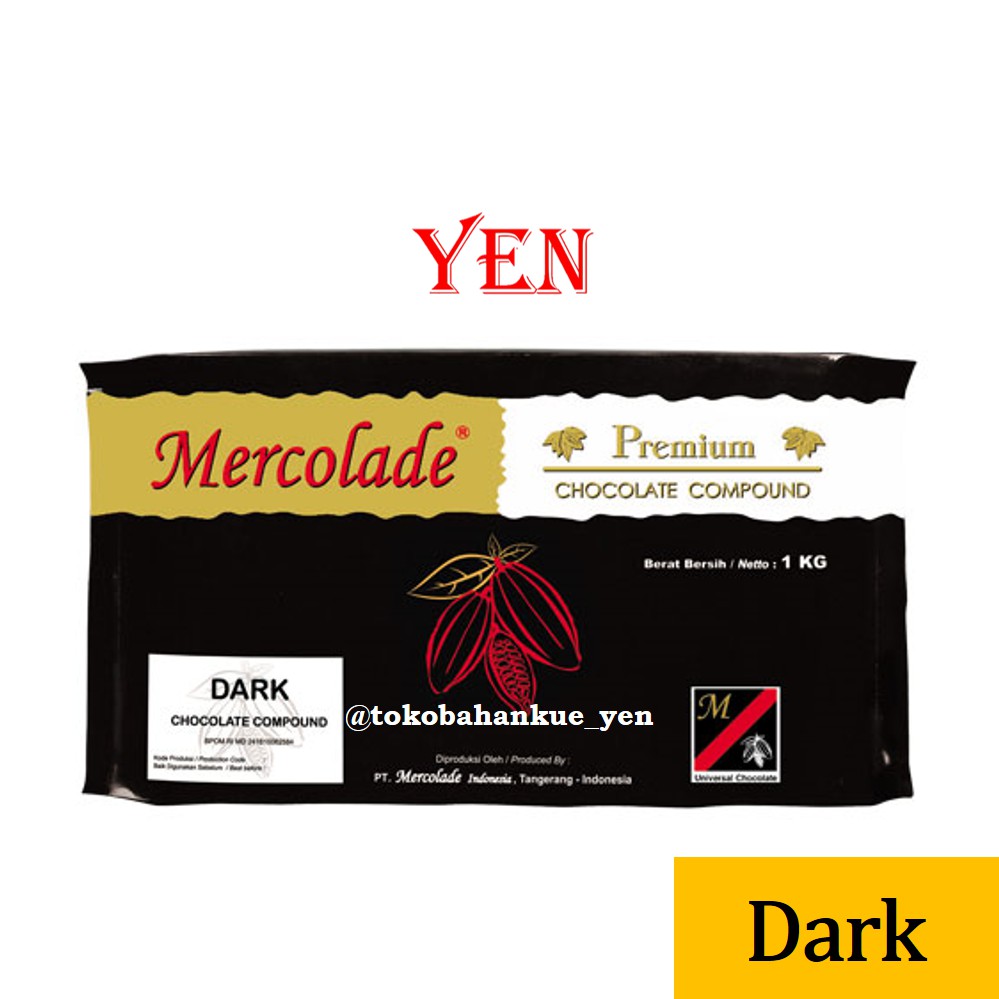 Jual Mercolade Premium Dark Chocolate Compound / DCC / Coklat Batang ...