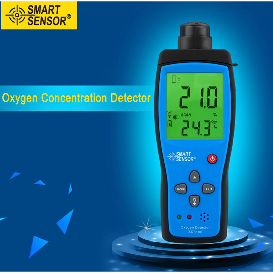 Jual Oxygen Tester AR8100 Smart Sensor O2 Detector Analyzer AR 8100 ...