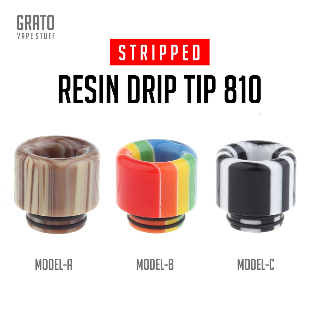 Jual Driptip 810 Resin Drip Tip 810 Stripped Rainbow Zebra | Shopee ...
