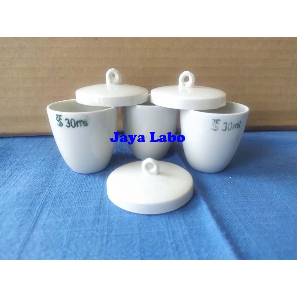 Jual Crucible Porcelain With Lid / Cawan Crucible RRC | Shopee Indonesia