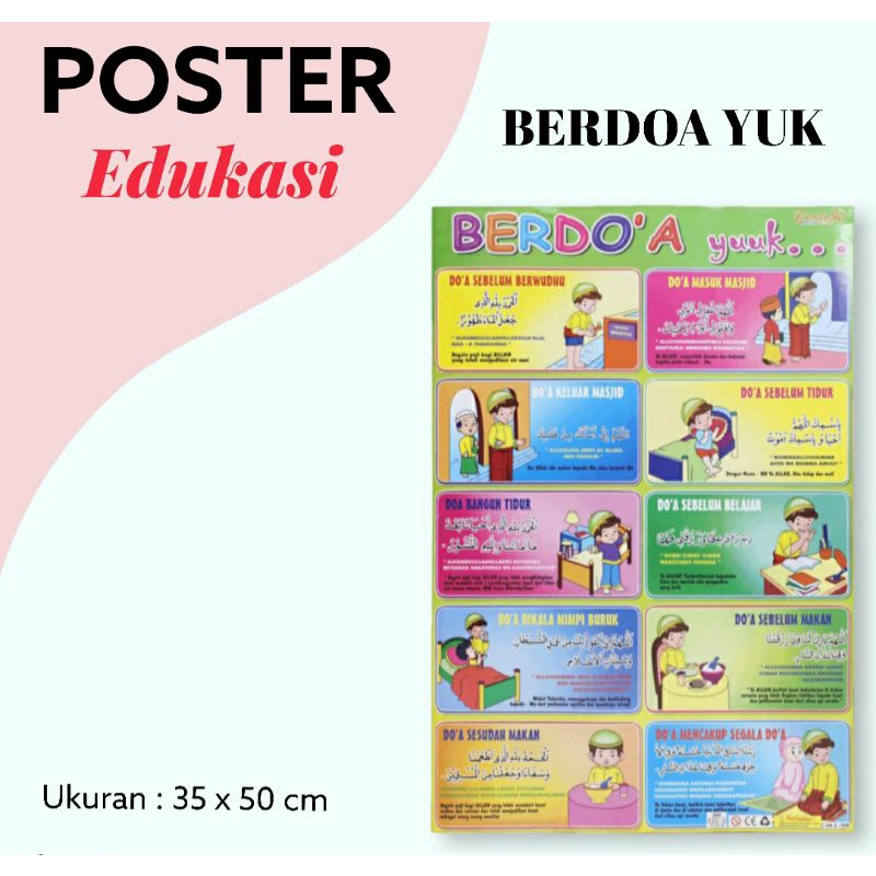 Jual Poster Berdoa Yuk / Poster Edukasi / Poster Edukasi Anak / Poster ...