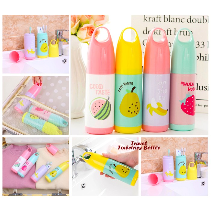 Jual Travel Toiletris Bottle Motif Buah (Botol Utk Tempat Sikat Gigi ...