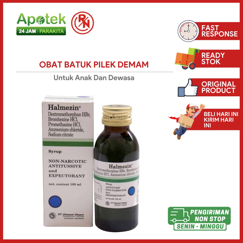 Jual Halmezin Sirup Batuk Pilek 100 ml Untuk Anak dan Dewasa | Shopee ...