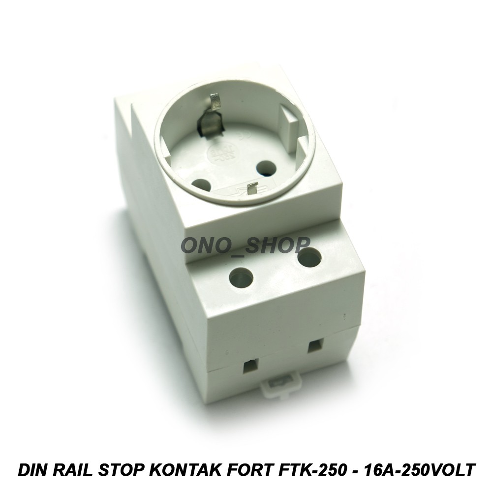 Jual Din Rail Stop Kontak FORT FTK-250 - 16A-250Volt | Shopee Indonesia