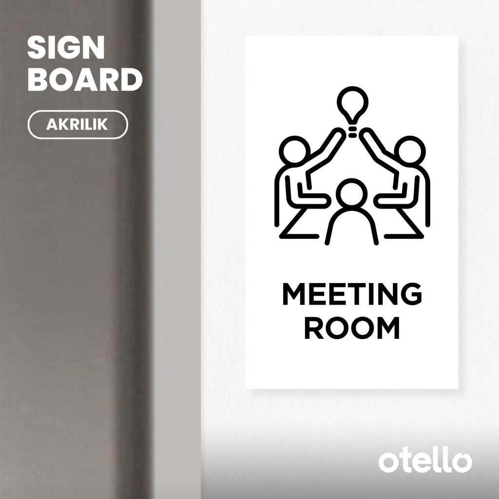 Jual Otello - Meeting Room Sign Board Akrilik Print Papan Petunjuk ...