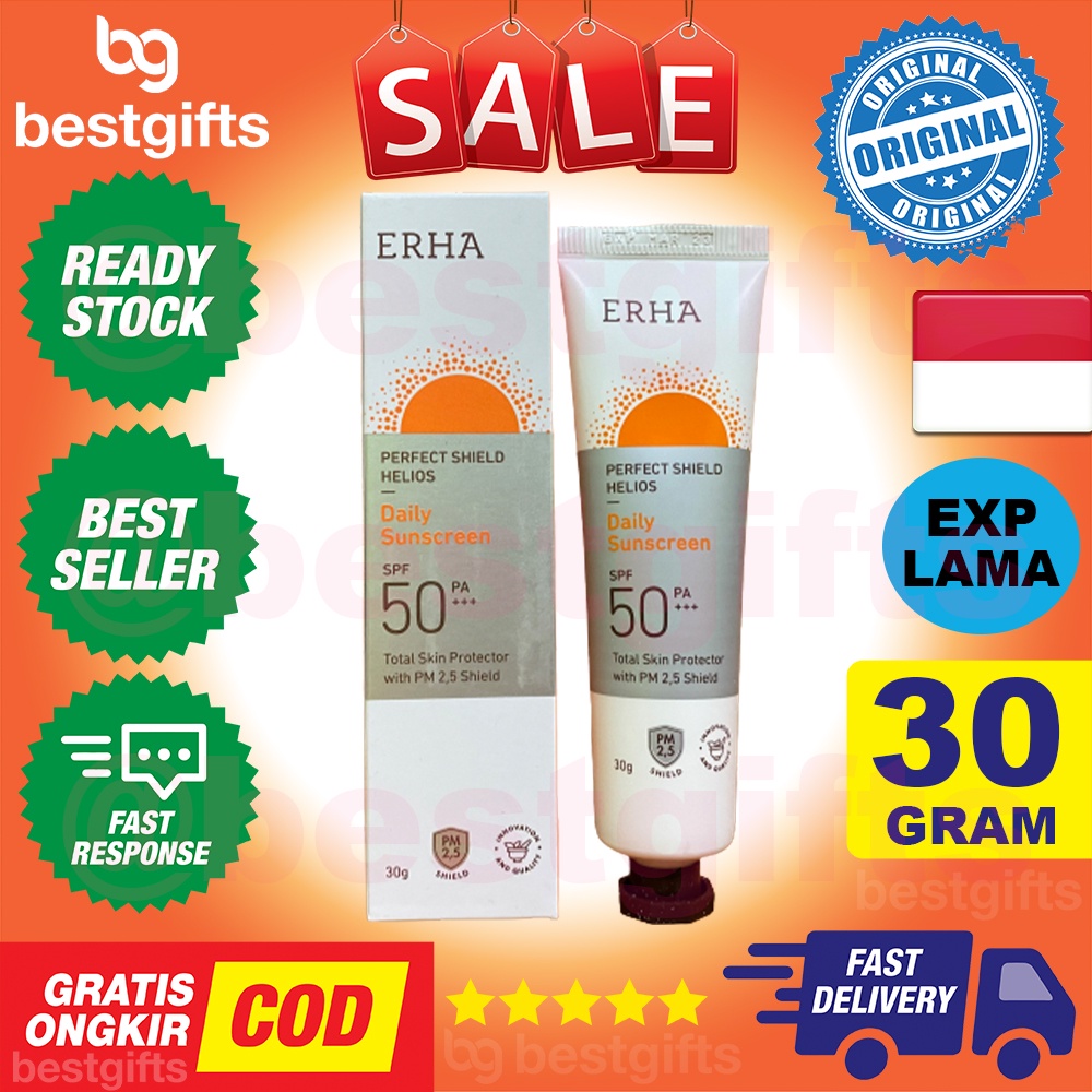 Jual ERHA PERFECT SHIELD HELIOS SPF50/PA+++ DAILY SUNSCREEN SUNBLOCK SUN SCREEN BLOCK KULIT ...