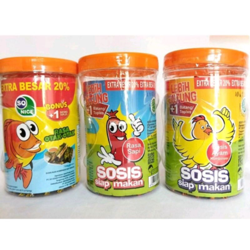 Jual So Nice Sosis siap makan Extra besar 20%, 525g (24+1 pcs) | Shopee Indonesia