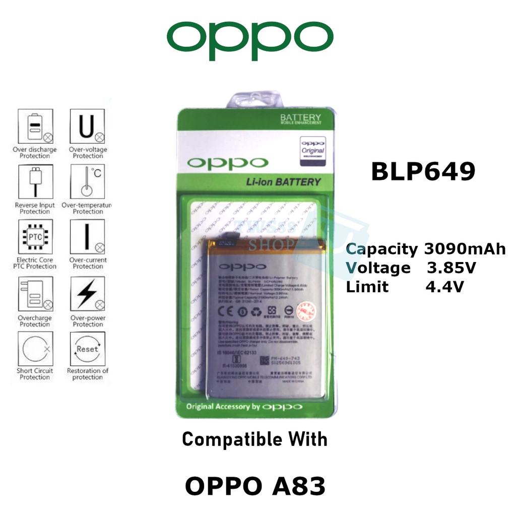 Jual (TWS) Batre Battery Baterai Original Oppo BLP649 / A83 | Shopee ...