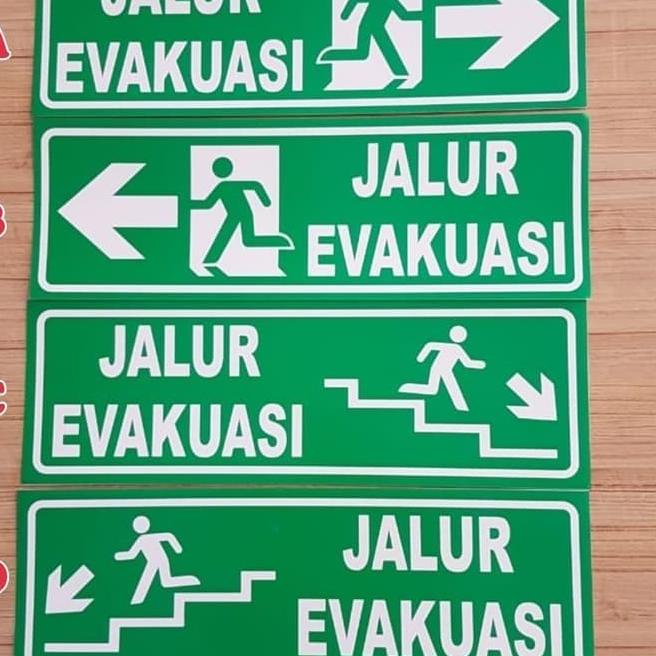 Jual SIGN AKRILIK K3 RAMBU JALUR EVAKUASI HARGA SATUAN UKURAN 10X30CM | Shopee Indonesia