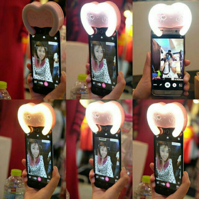 Jual Selfie love light / selfie ringlight /lampu handphone / flash ...