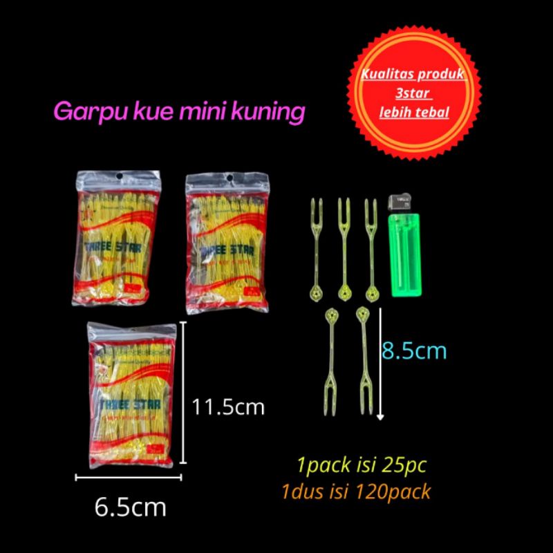 Jual Garpu MINI KECIL 3STAR garpu Kue Ulang tahun garpu buah | Shopee ...