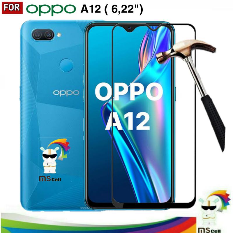 Jual Tempered Glass Oppo A12 Full Cover - Tg A 12 Warna 3D 5D Anti ...