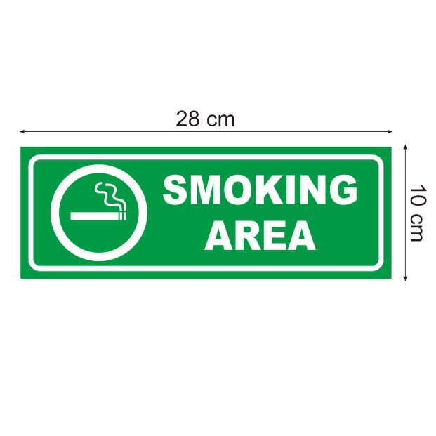 Jual Stiker Vinyl Sign Tanda Lokasi Smoking Area Tempat Merokok Mall ...