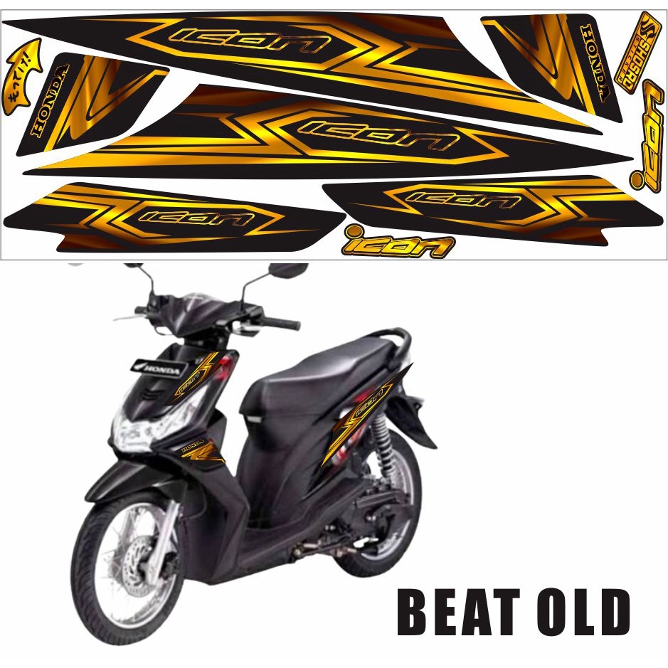 Jual STIKER STIKER VARIASI MOTOR HONDA BEAT KARBU OLD VARIASI MOTIF ...