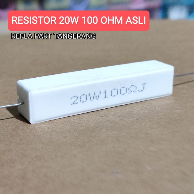 Jual 1 BUAH RESISTOR KAPUR 20W 20WATT 100RJ 100 OHM ROHS | Shopee Indonesia