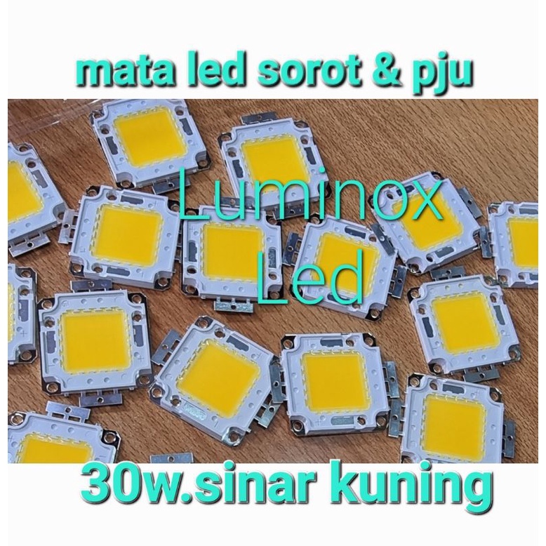 Jual mata led cob kuning 30w 30watt chip sorot dan pju cob 30 watt 30 w ...