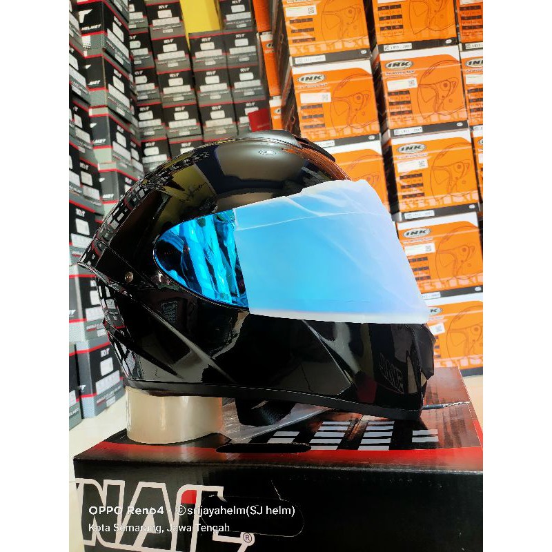 Jual HELM SNAIL FF S1 BLAK METALIK PAKET GANTENG ORIGINAL KACA GOLD ...