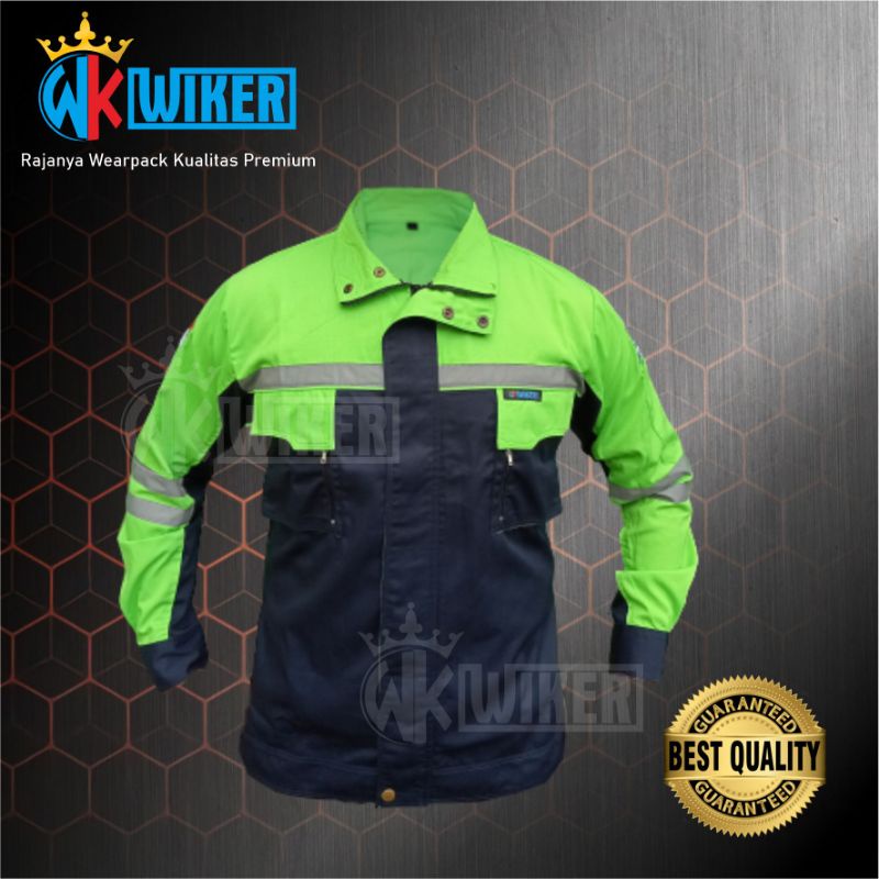 Jual Wearpack Safety Atasan Hijau Kombinasi Navy Dongker - Wearpack ...