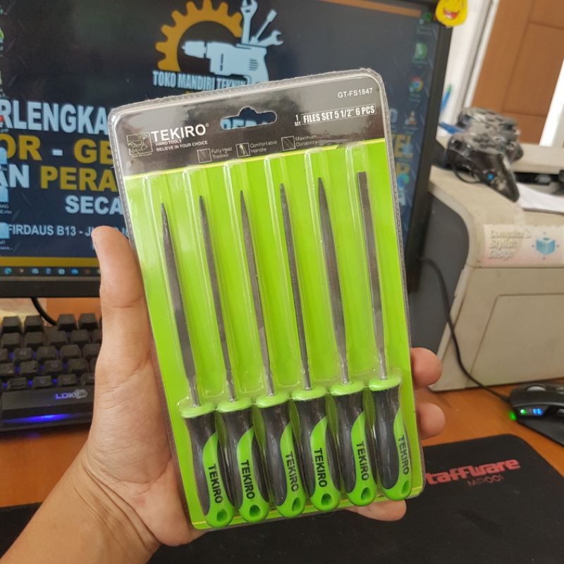Jual KIKIR SET KECIL TEKIRO / FILES SET 5 1/2" 6pcs | Shopee Indonesia