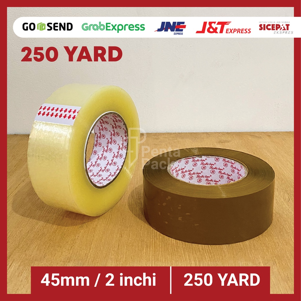 Jual Lakban (JUMBO 250y) Selotip Isolasi - BENING/COKLAT (45 mm / 2 inchi X 250 yard) | Shopee ...