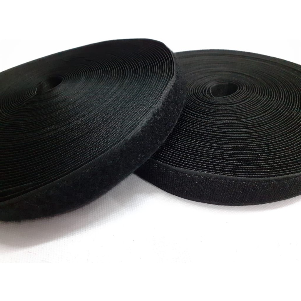 Jual velcro tape perekat hitam lebar 2,5 cm | Shopee Indonesia