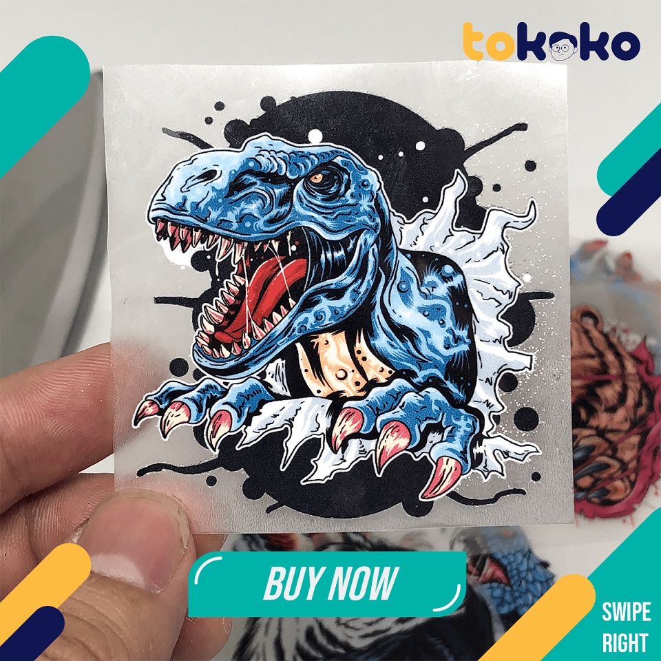 Jual Stiker Sablon Setrika Animals Retro Sablon DTF Sablon Gosok Gambar ...