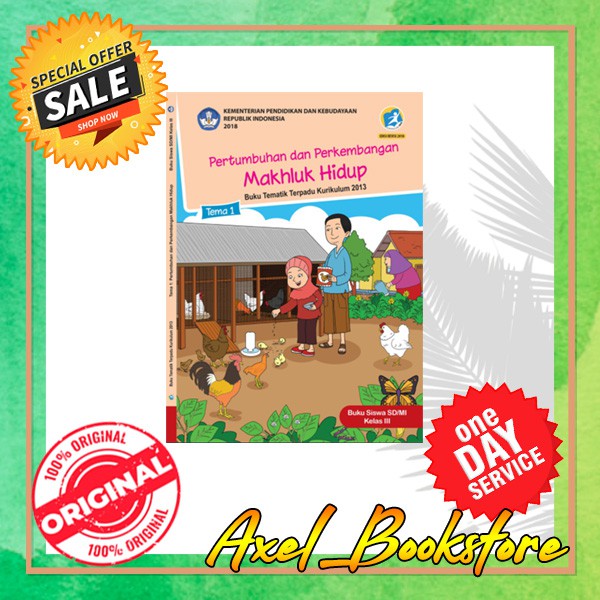 Jual Buku K13 Siswa SD Kelas 3 Tema 1: Pertumbuhan Dan Perkembangan Makhluk Hidup | Shopee Indonesia