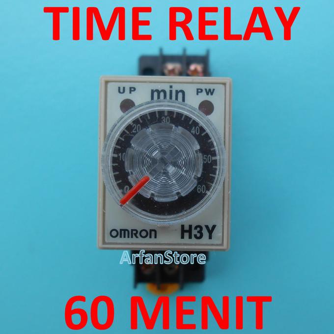 Jual TDR 60 Menit Time Delay Relay Timer Penunda Waktu AC 220V H3Y-2 Omron | Shopee Indonesia