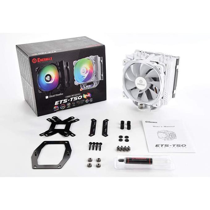 Jual Enermax Ets-T50 Axe Argb (White) - Cpu Air Cooler With Led Argb ...