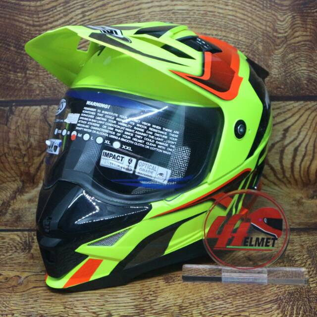Jual MDS SUPER PRO #2 YELLOW FLUO RED FLUO BLACK Helm Full Face, Helm ...
