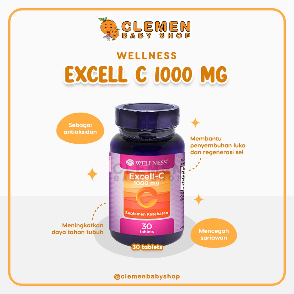 Jual Wellness Excell C 1000mg (30 Tablets) | Shopee Indonesia