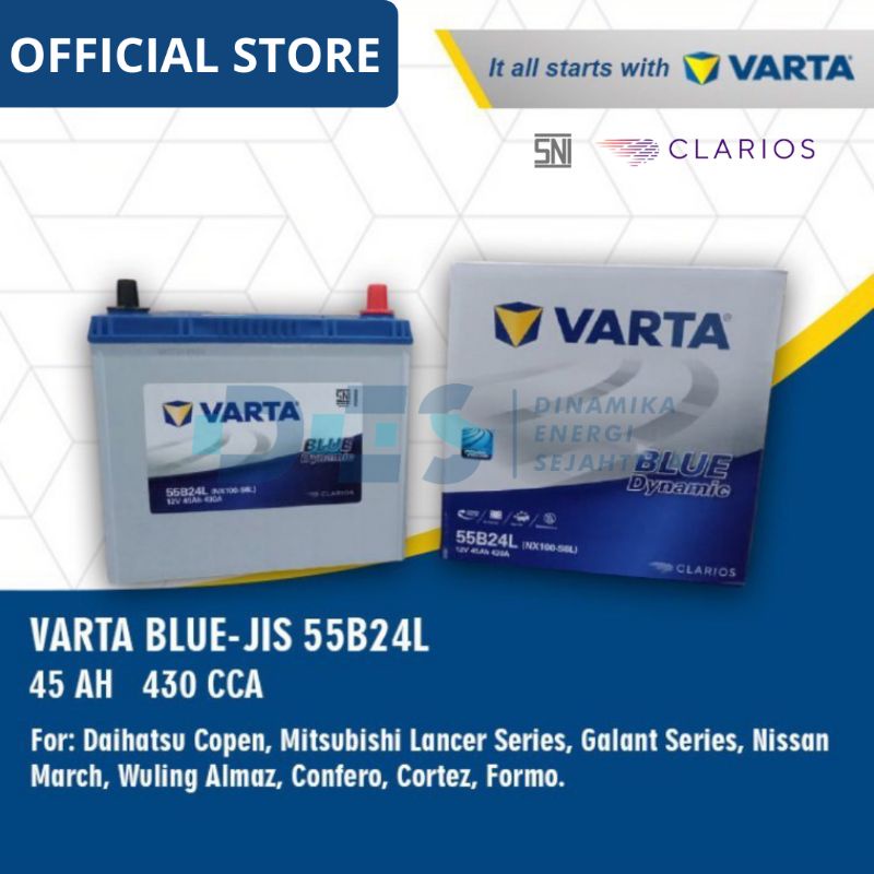 Jual Accu Varta Blue-JIS 55B24L | Shopee Indonesia