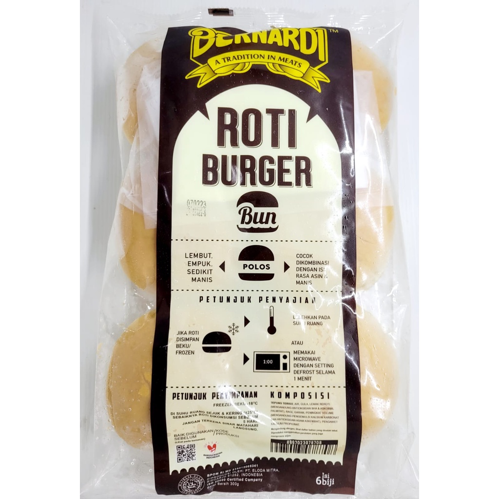 Jual BERNARDI ROTI BURGER POLOS ISI 6 PCS | Shopee Indonesia