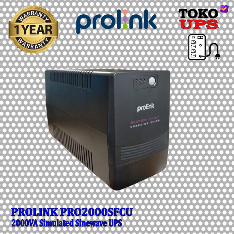 Jual UPS Prolink PRO2000SFCU PRO2000 2000VA 1400W AVR Gar Resmi 1Thn | Shopee Indonesia