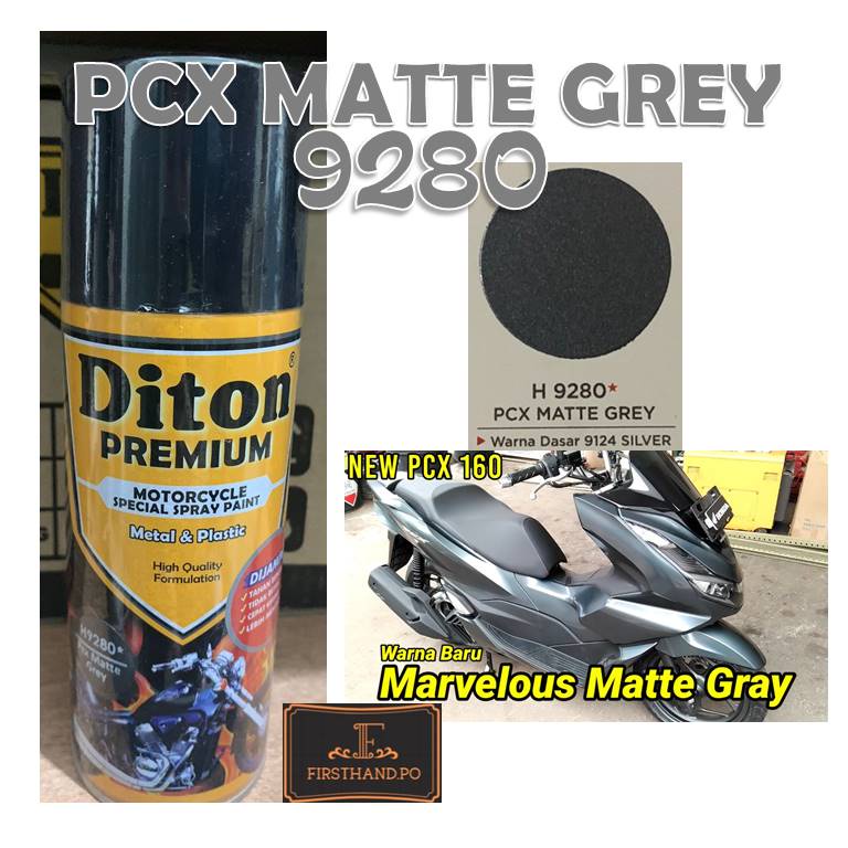 Jual Cat Pilox Diton Premium Honda PCX Matte Grey 9280 Warna Abu Doff ...