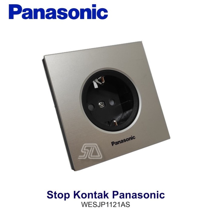 Jual Panasonic Stop kontak Schuko Style E CP Alumunium Silver ...