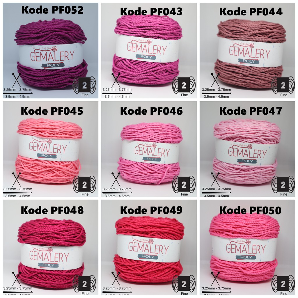 Jual Benang Rajut Polyester Big Ply / Poly Besar / D30 - Part 4 ...