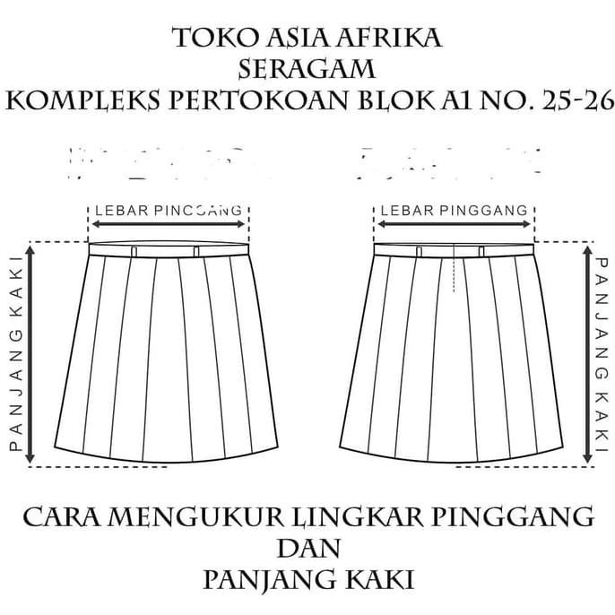 Jual Rok Panjang Rempel Seragam Anak Ukuran L Sekolah Sma Perempuan ...