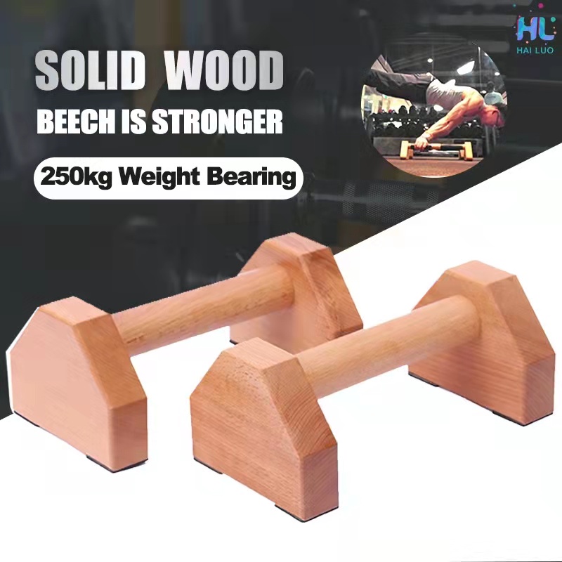Jual 2Pcs Originals Wooden Parallettes Gymnastics Yoga Crossfit Bars ...